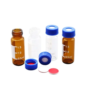 Hplc Gc Vials 2ml 1.5ml Glass Screw Thread Via 8-425 9-425 Autosampler Vial With Ptfe Silicone ...