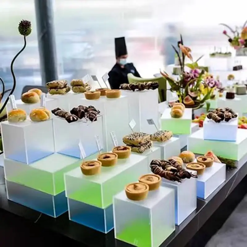 Wholesales Acrylic Buffet Display Rack Nesting Cube Food Display New ...