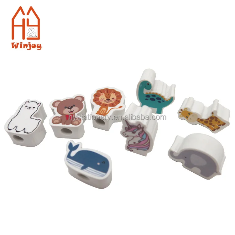 Custom 2D Cute Lovely Eraser Rubber Pencil Erasers Top With Hole ...