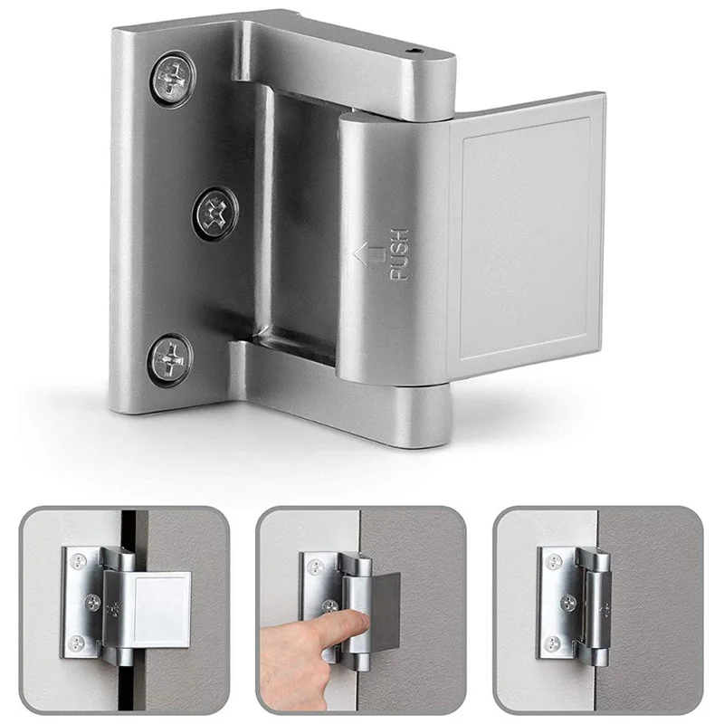 Zinc Alloy Hotel Security Privacy Door Latch Night Lock Inward Swinging ...