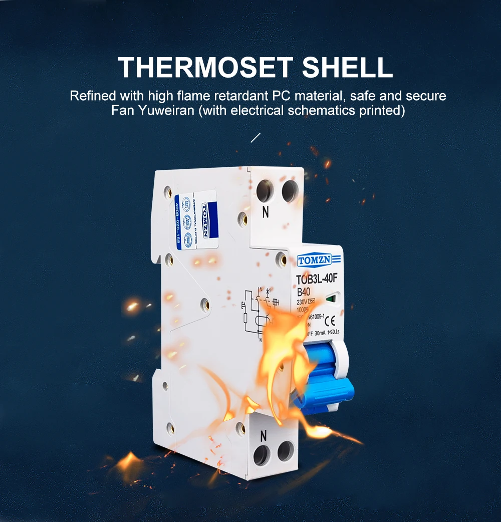 TOMZN RCBO - Reliable Leakage Protection for 1P+N Circuits