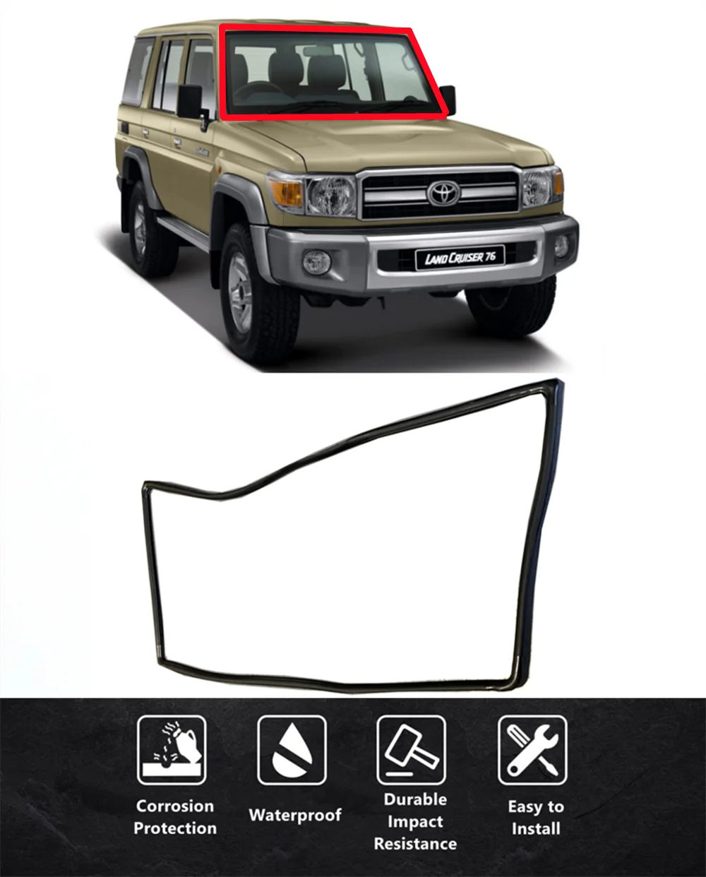 HY Windscreen Rubber for Toyota Landcruiser 70-79 Series