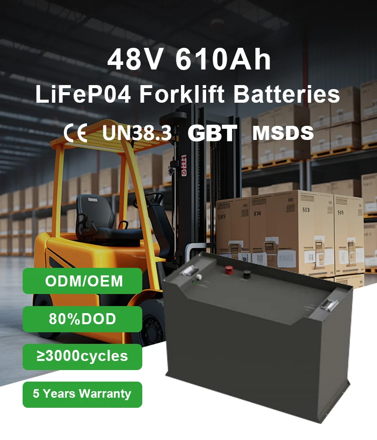 Forklift Lithium Battery BMS Lifepo4 36V 48V 80V 300ah