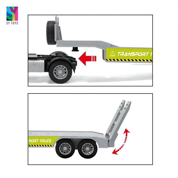 Sy Toys Music Lights Flatbed Transporter Model Toys And Trailer ...