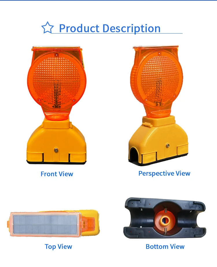 Multifunction Base Solar Traffic Light Solar Flashing Light Traffic ...