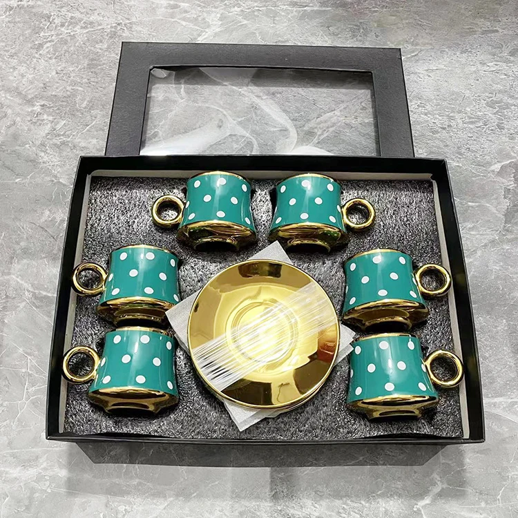 Turkish Coffee Cups Sets Of 6 Ottoman Anatolian Greek Arabic Tea Set ...