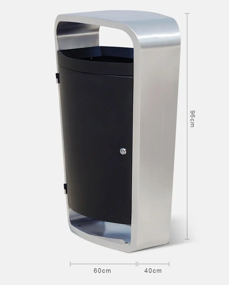 Manufactured Outdoor Street Litter Bins Metal Trash Cans For Dust ...