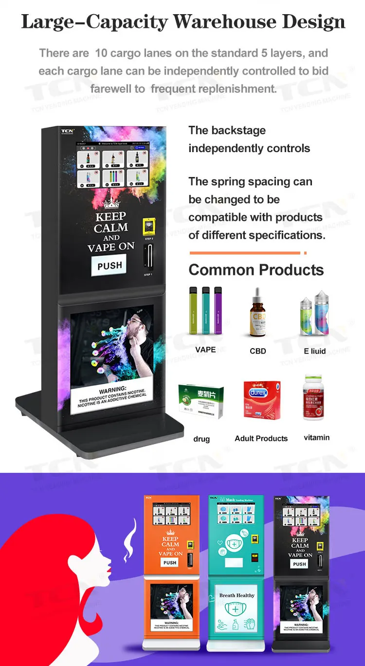 Tcn Small Vape Vending Machine Vending Machine For Vape Items Vape Pen ...