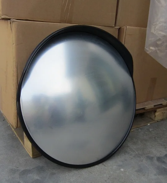 32" Inch Black Acrylic Mirror - Road Safety Convex Mirror