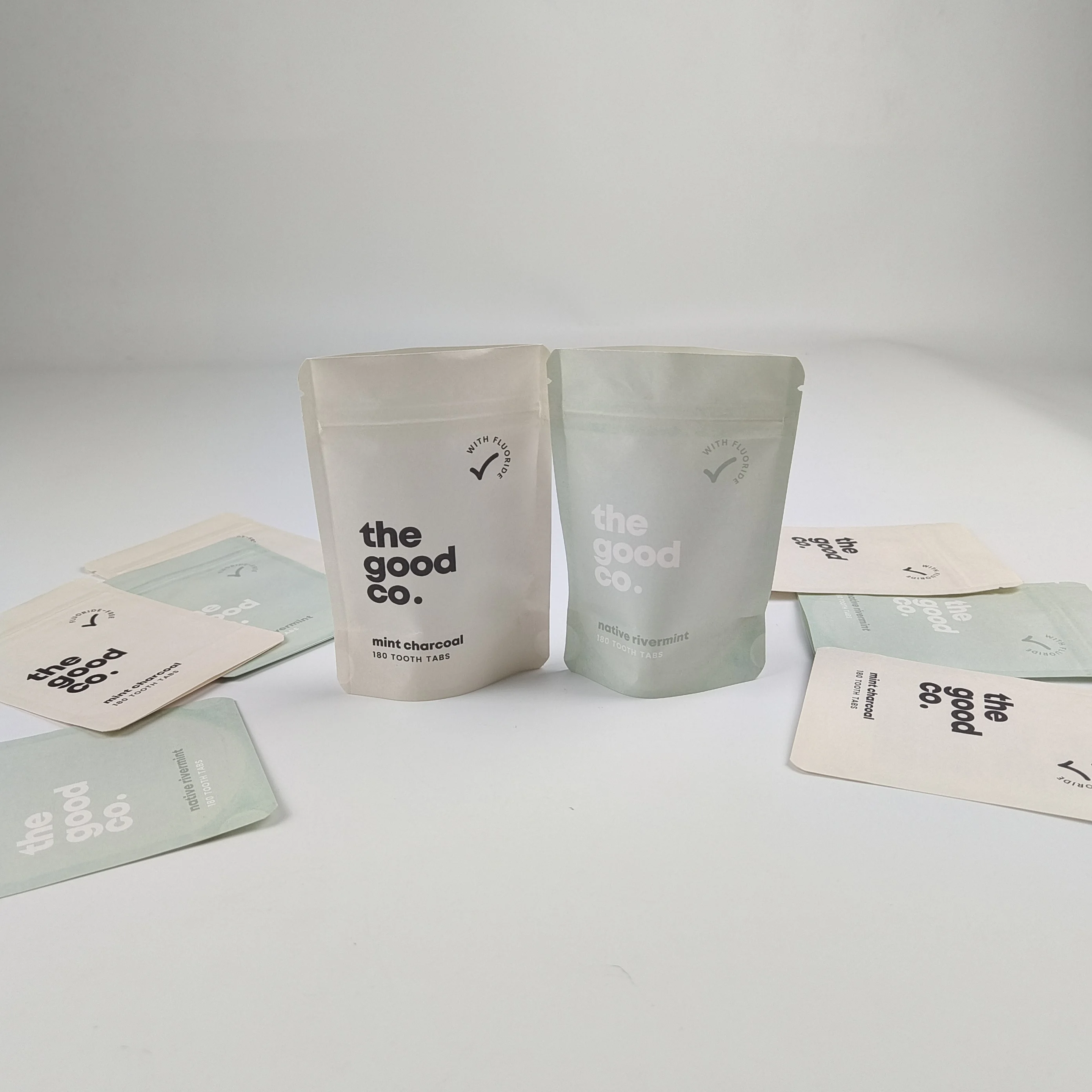 Biodegradable White Kraft Paper Bag Sample Sachet Pack With Zip Lock ...