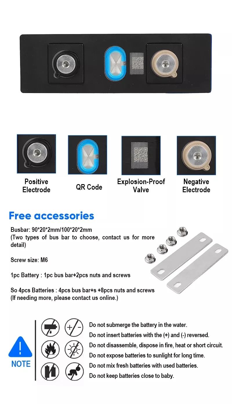 ESG 3.2V 100Ah LiFePO4 Battery Cell for Solar Energy Storage ...