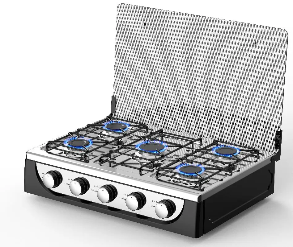 Customized 7.2KW Glass Top Gas Stove Table Top Gas Cooker Stainless ...