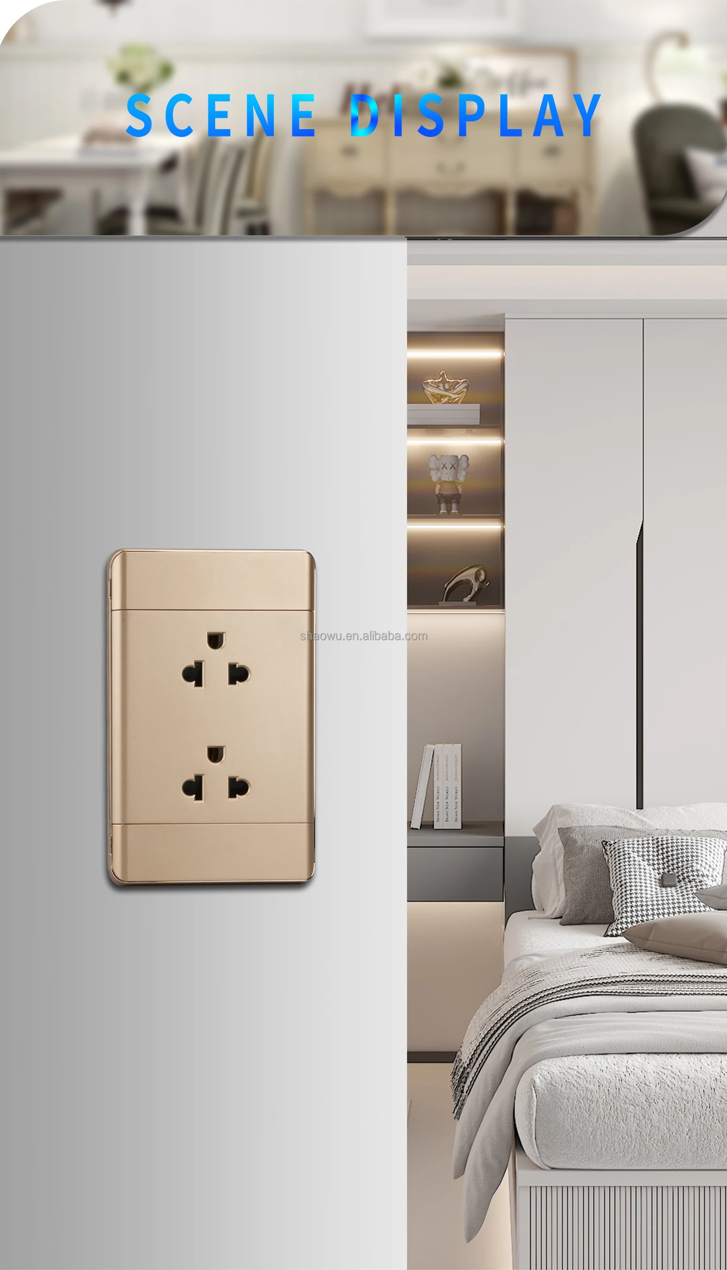 Modern Luxury Thick 118 China House Light Wall Electric Switch And ...