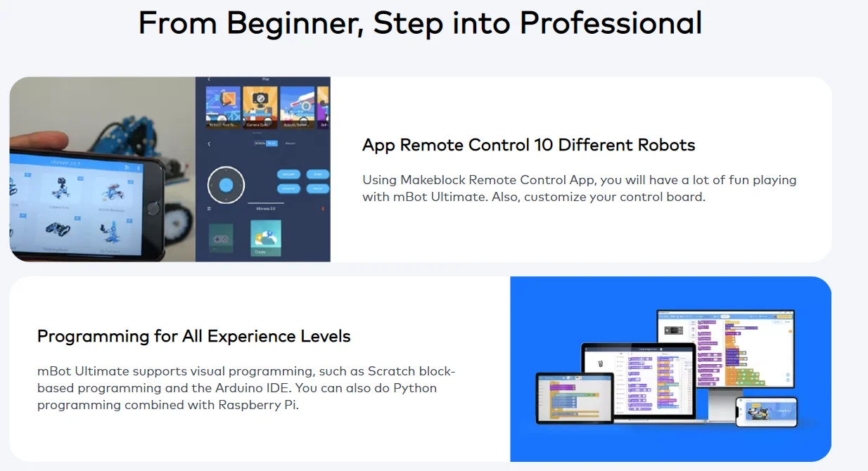 MAKEBLOCK mBot Ultimate 10-in-1 DIY Building Coding Robot Kits For ...