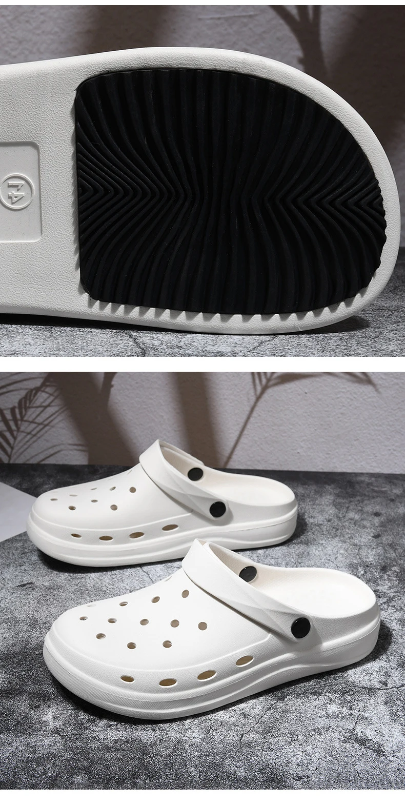 Custom Men Unisex Classic Clog Shoes Eva Non-slip Rubber TPR Patch ...