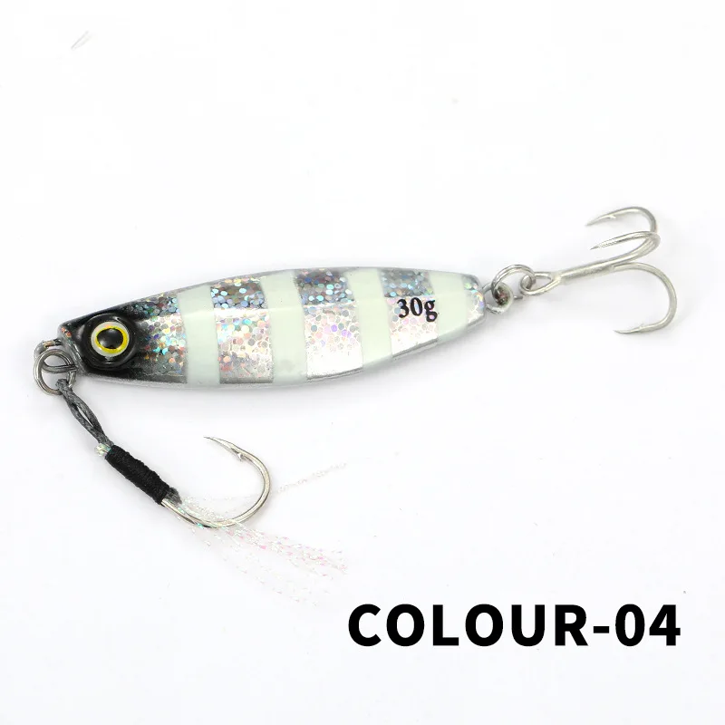 Metal Cast Jig Spoon Fishing Lure 10g 20g 30g 40g 60g Artificial Bait Shore Slow Jigging Lures ...