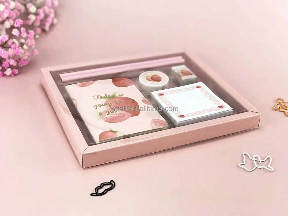 Kawaii Color Box Packing Fancy Design Eco-friendly Stationery Set Fancy ...