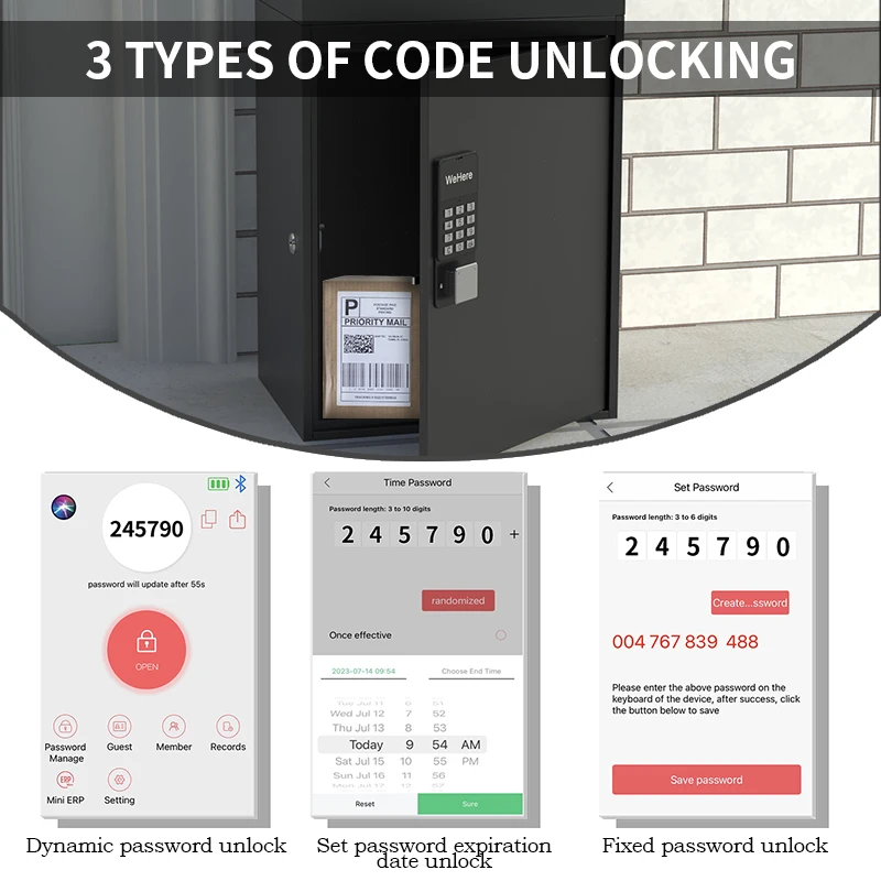 Custom Large Smart Parcel Delivery Box - Outdoor Mailbox for Secure ...