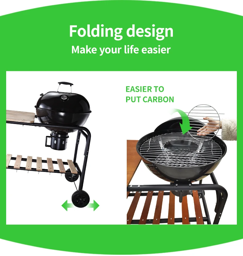 Outdoor Barbecue Trolley Grill BBQ Smoker Big Oil Drum