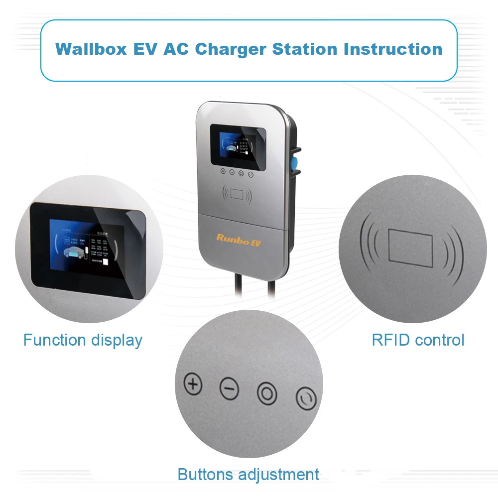 Ac Ev Charger Charging Station Wall-box Mounted Type 1 Type 2 Ac Ev ...