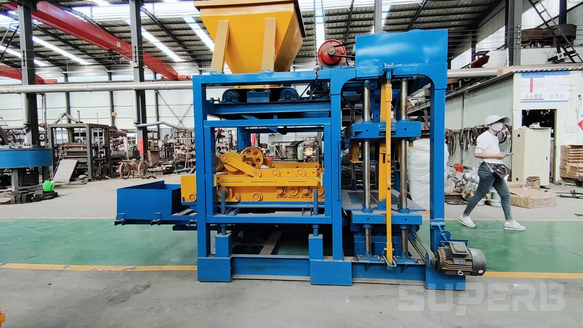 Fully Automatic Qt4 18 Hollow Brick Making Machine Cement Concrete Sand ...