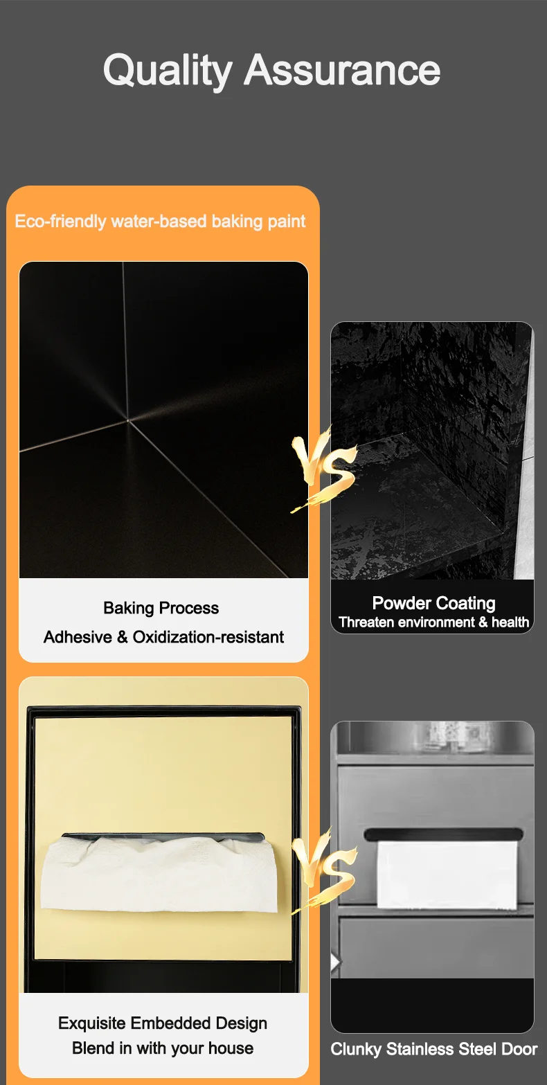 Hidden Recessed Tissue Box - Durable & Stylish Solution