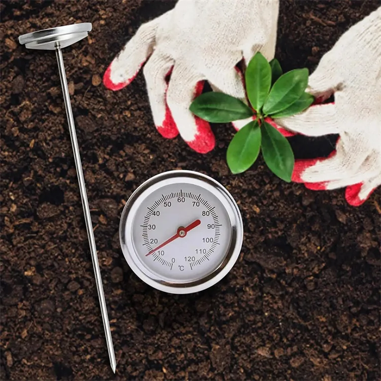Bimetallic Analogue Garden Greenhouse Compost Soil Thermometer With ...