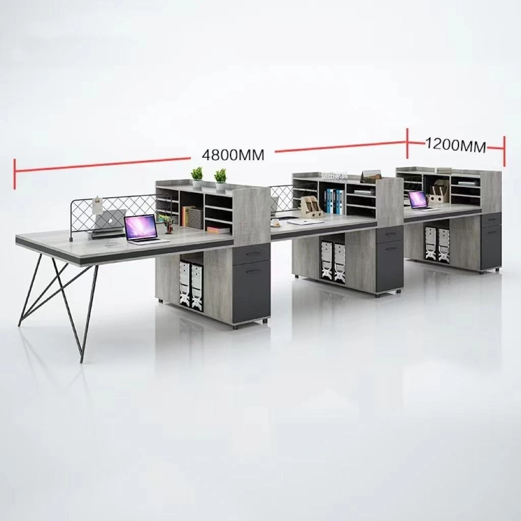 Modern Open Modular 4 Person Workstation Office Desk Furniture Design ...
