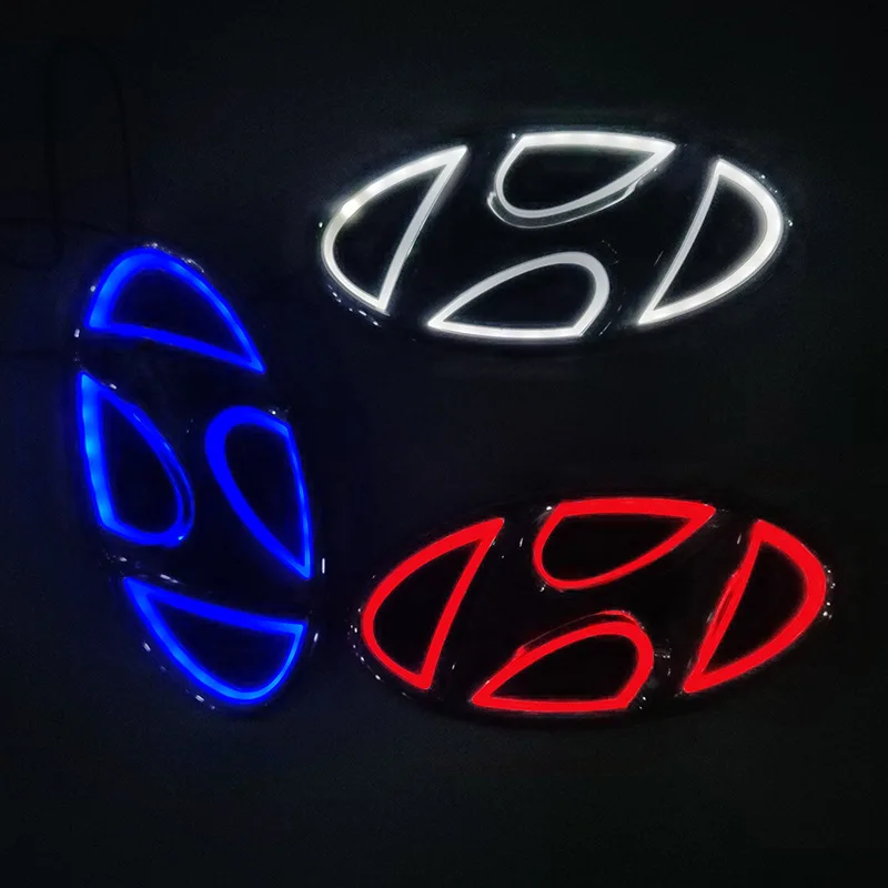 Auto Logo Led Light Car Grille Emblem 5d Car Front Logo Badge Led Light ...