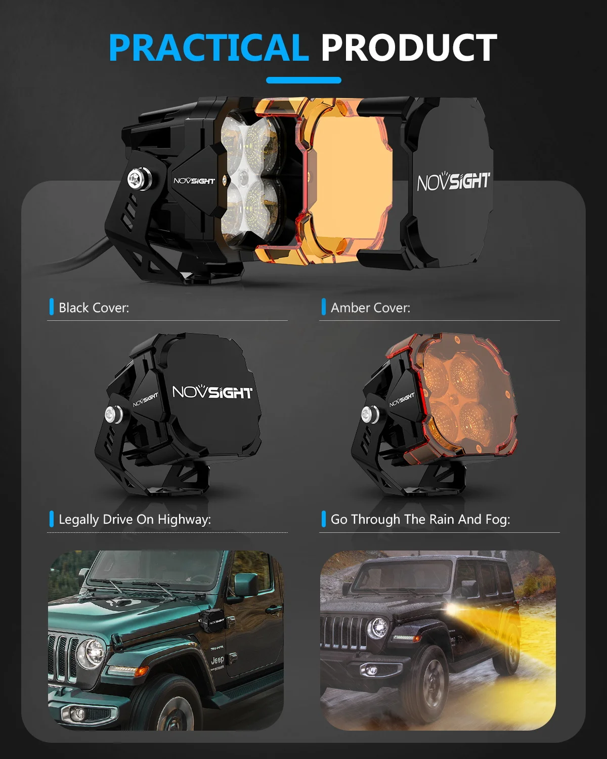 Novsight Auto Lighting Systems Atvs 12v 24v Offroad Car Mini Tractor ...