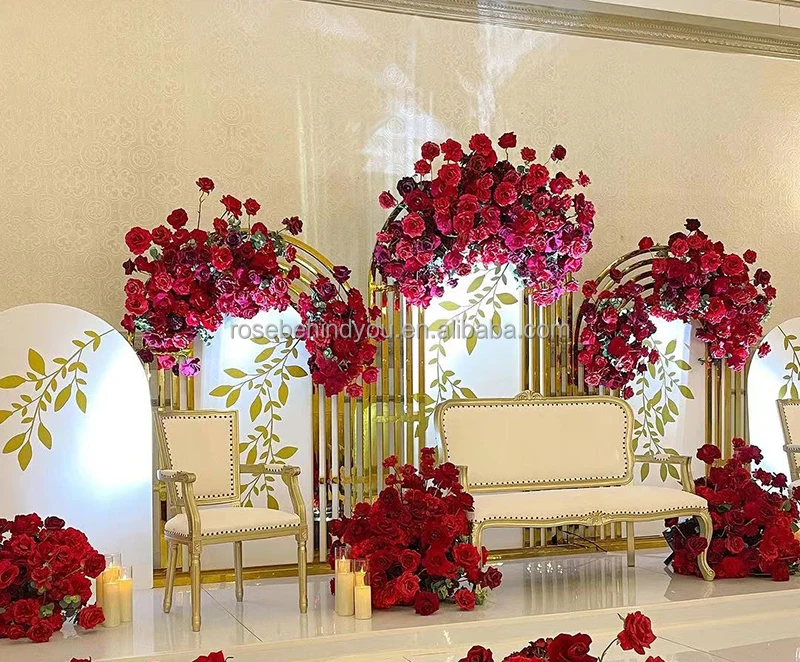 Luxury Wedding Arch Backdrop Gold Metal Backdrop Stand Panel| Alibaba.com