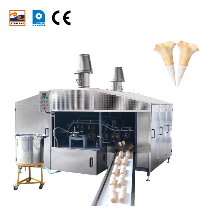 28 Plates Wafer Cone Production Line Commercial Industrial Wafer Maker ...