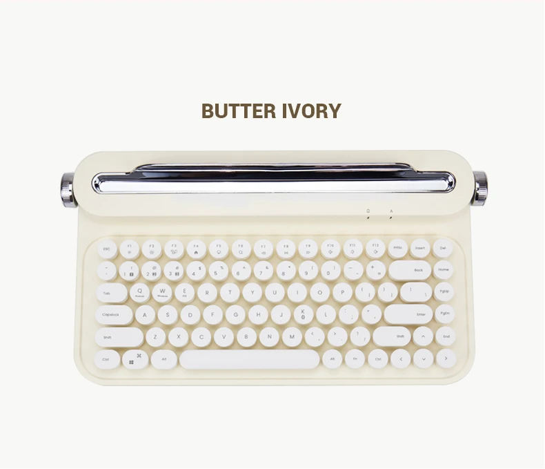 Retro Punk Wireless Typewriter Keyboard - 86 Keys for Ipad