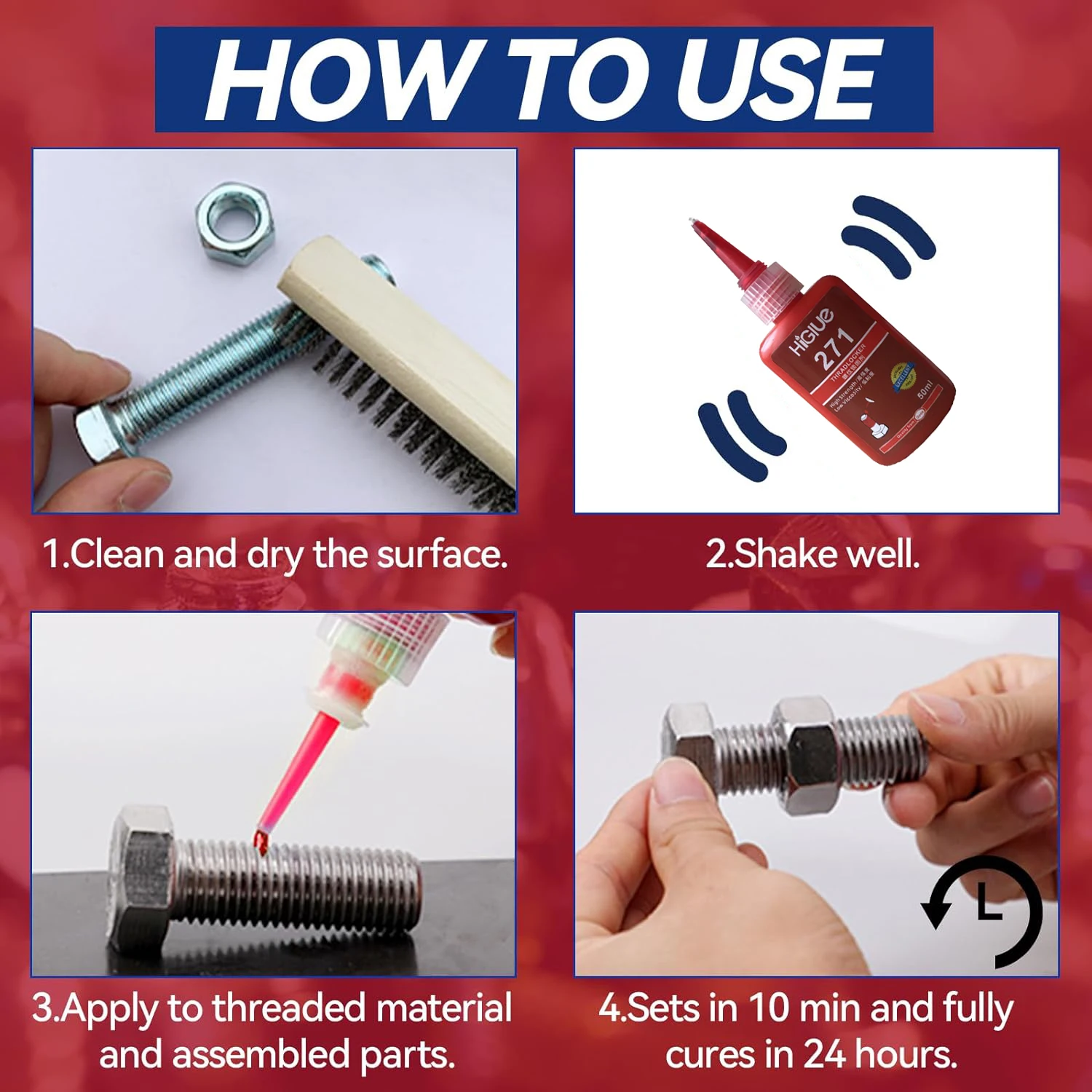 Anaerobic Adhesive 222 Thread Locking Agent Purple Low-strength Screw ...