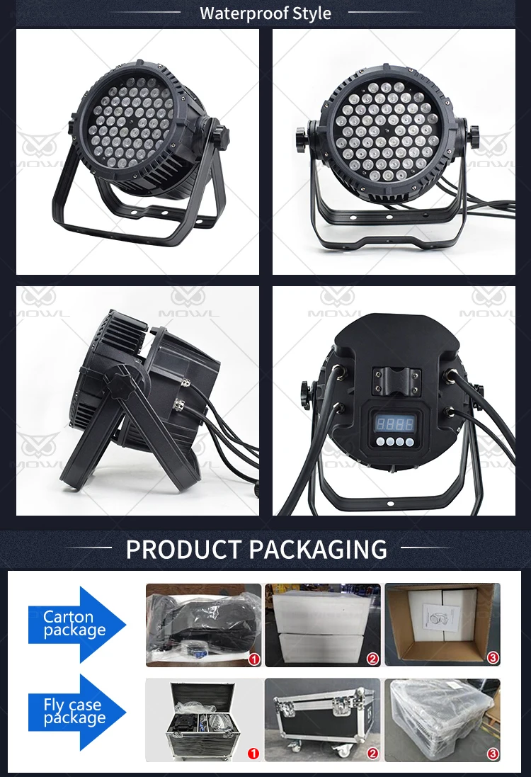 MOWL 54*3W RGBW 3in1 LED Par Light - High Power Stage Lighting