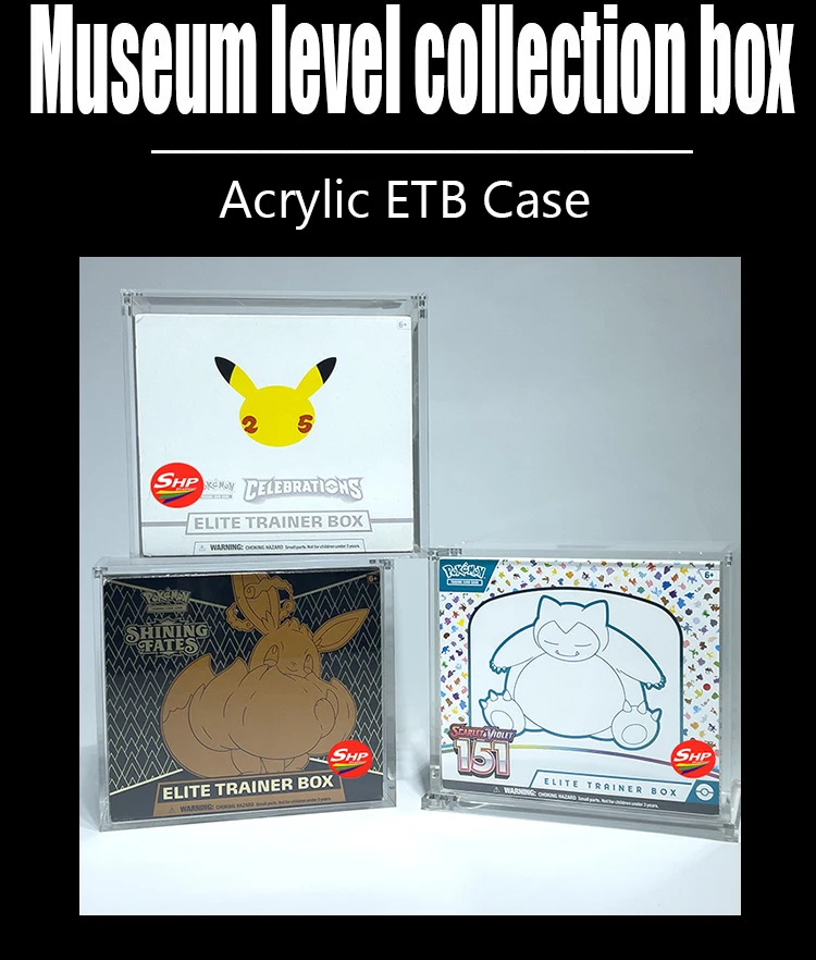 SHP High Quality Acrylic Display Case for Pokemon ETB Collection Box ...