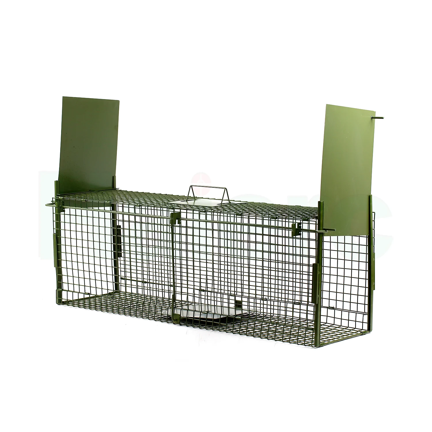 Haierc Double Door Live Animal Catch Cage Collapsible Cat Fox Traps ...