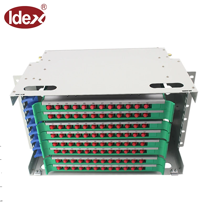 96 Port Fiber Distribution Frame Ffth Odf Patch Panel Unit Box 19 Inch ...