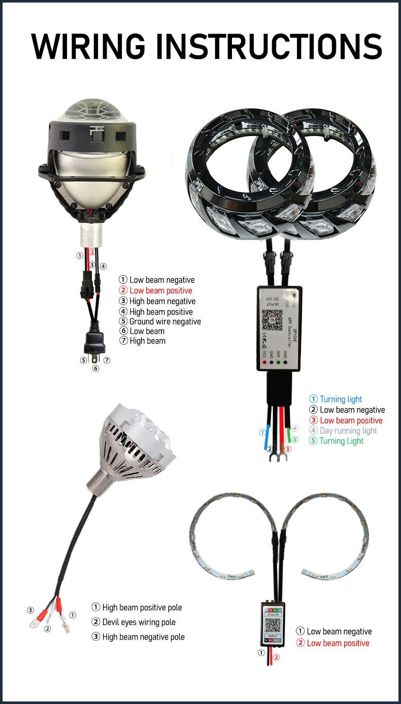 RGB Turbine LC80 Headlight Bi-Led for Toyota Landcruiser 80 Series