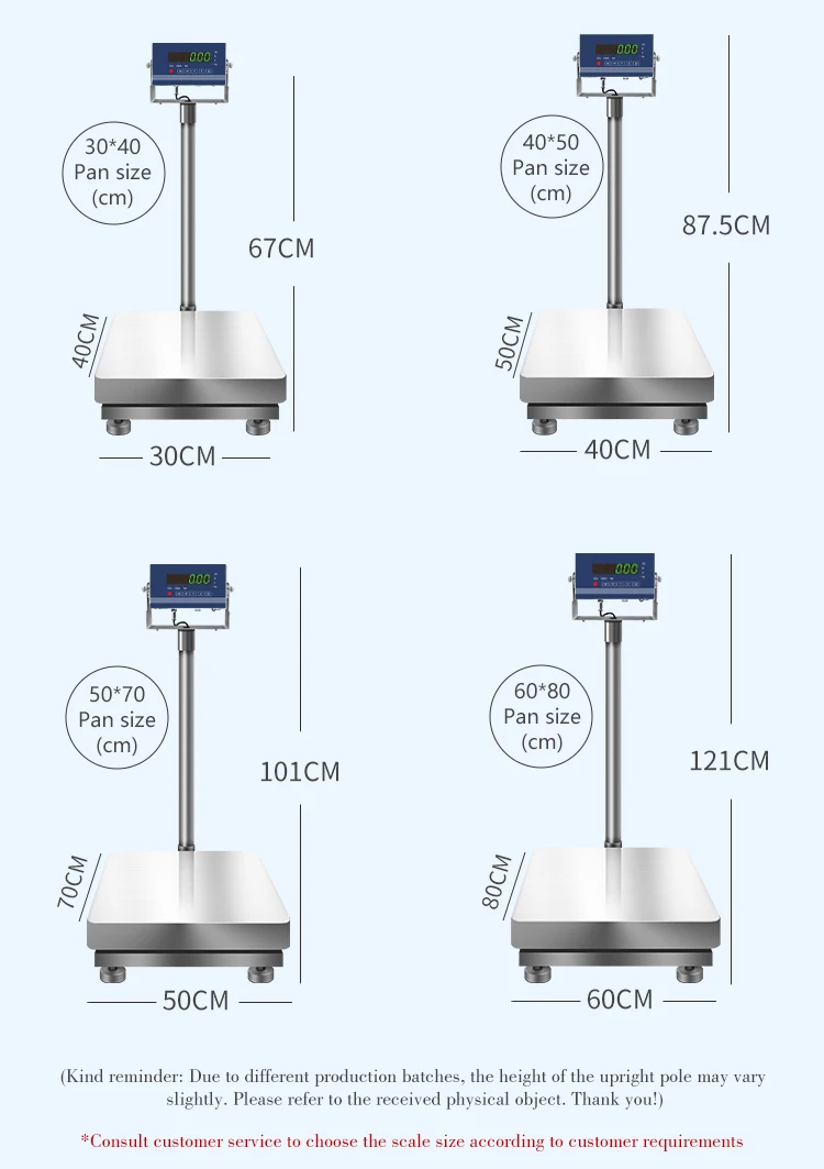 Htw-b2 300kg/500kg High Precision Wireless Scale Weighing Platform ...