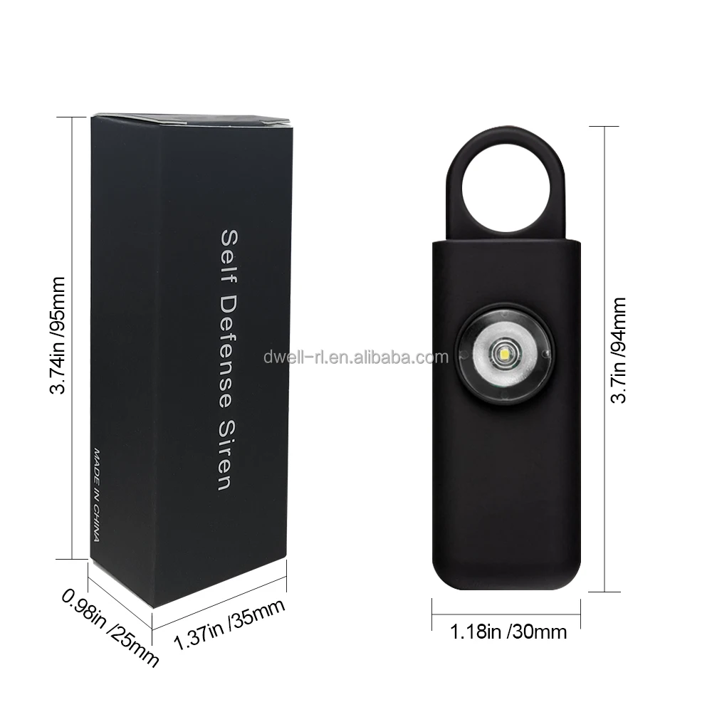 Strobe LED Lights Self Defense Alarm 130db Anti-Theft Sos Button