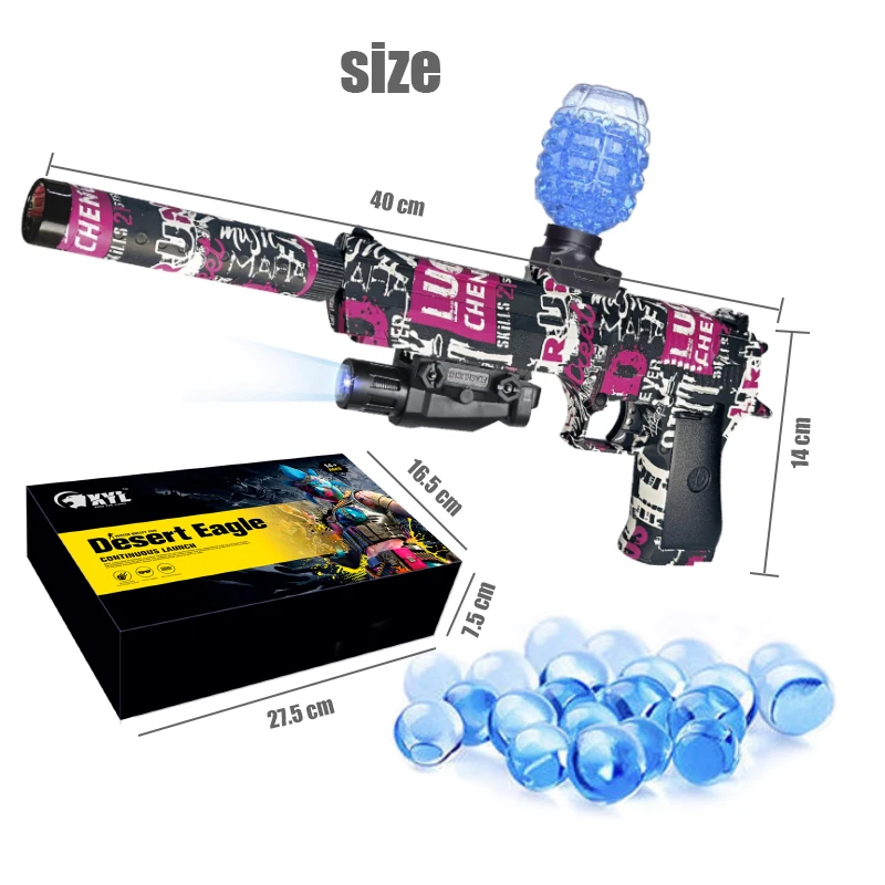 Desert Eagle Electric Auto Pistol Splatter Water Bombs Toy Gun ...