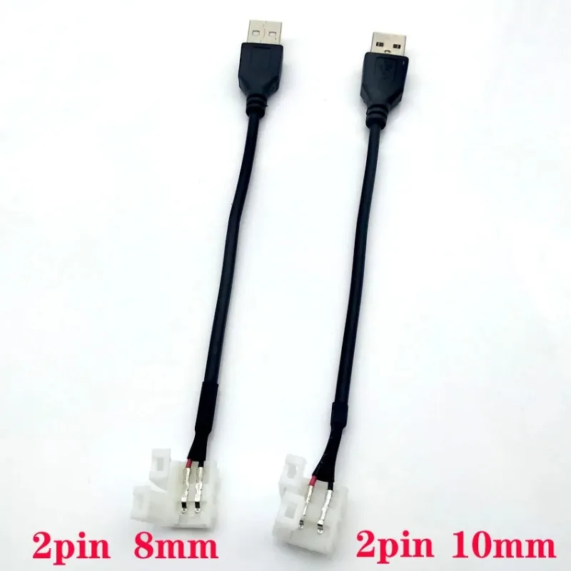 2pin Around 15cm Cable Led Strip Connector 8mm/10mm Led Connector To ...