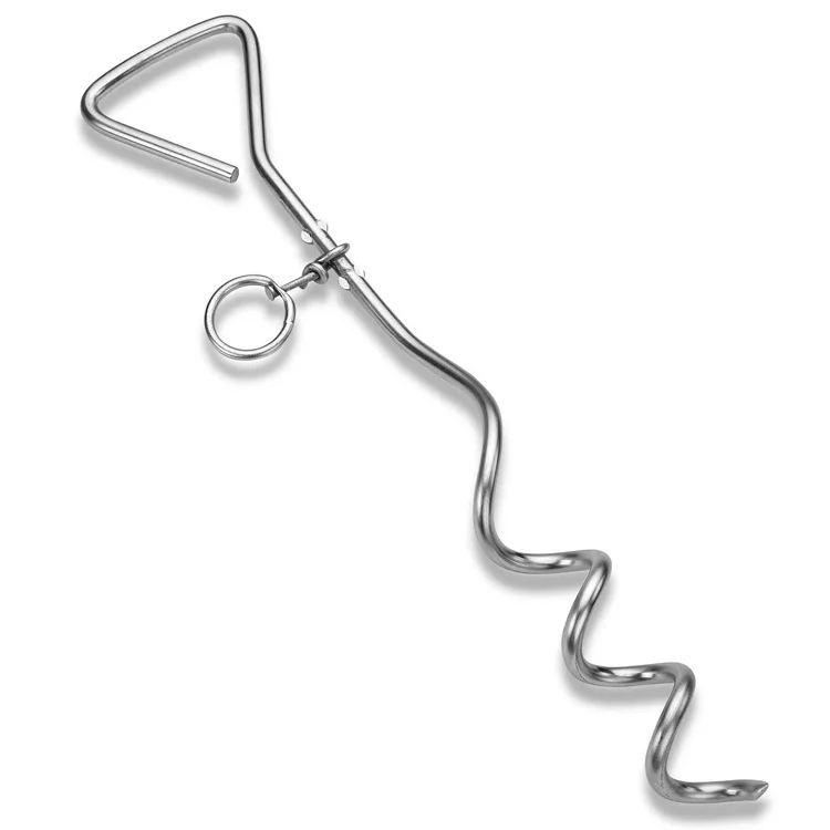 Heavy Duty Dog Tie Stake Metal Snaps Ties Cable Dogs Stakes Outdoors ...