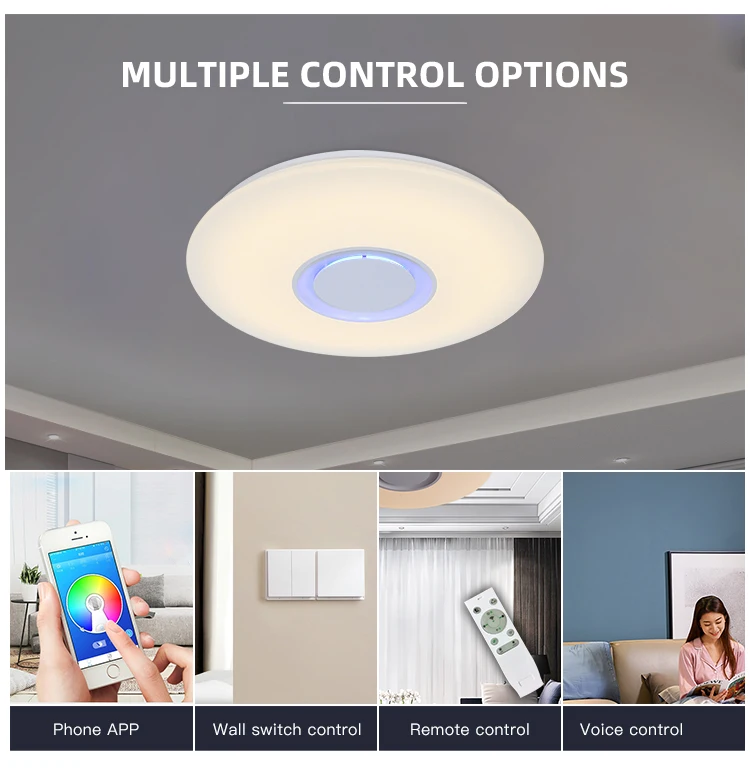 Modern Home Lighting Living Room Surface Mounted Round 24w 36w Acrylic ...