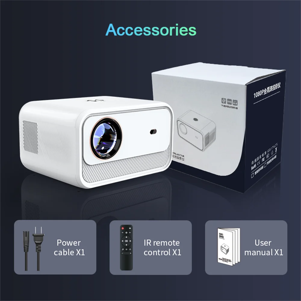 HI352 mini projector 4k android smart bluetooth wi-fi portable video ...