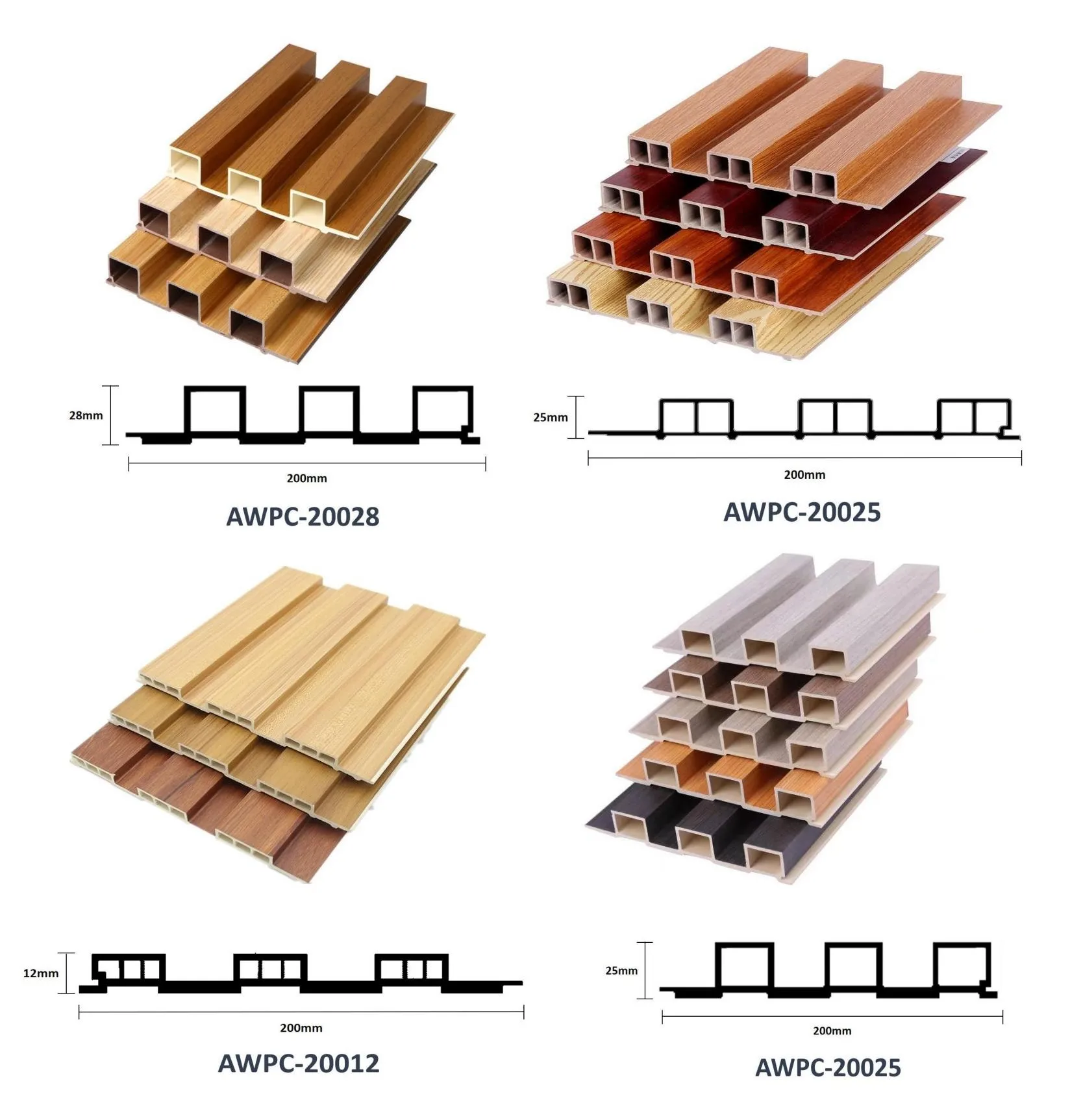 WPC Cladding WPC Wall Panel Grating 3D Wooden Composite Panel De Pared ...