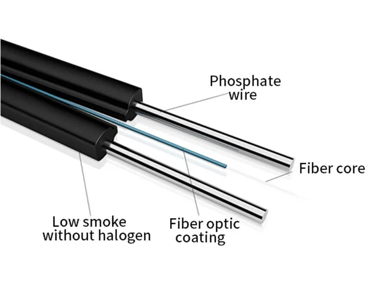 G652d G657a G655 1 Core Single Mode Optic Fiber Ftth Flat Drop Cable ...