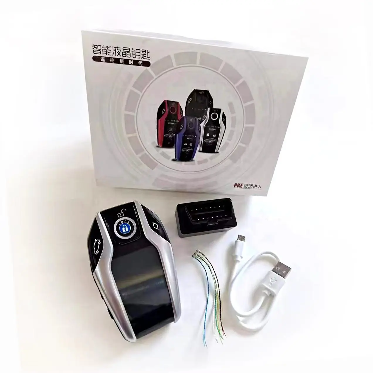 2024 Universal Keyless Entry System Pke Remote Control Smart Car Lcd ...