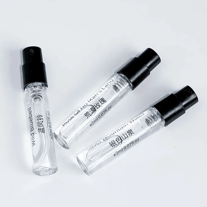 Wholesale In Stock 2ml Mini Glass Vials Perfume Sample Pray Bottle Loge ...